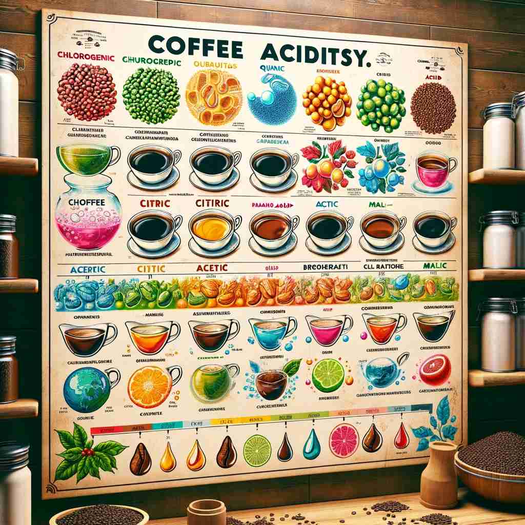 کافئینتو - اسیدیته قهوه چیست | انواع اسید های موجود در قهوه